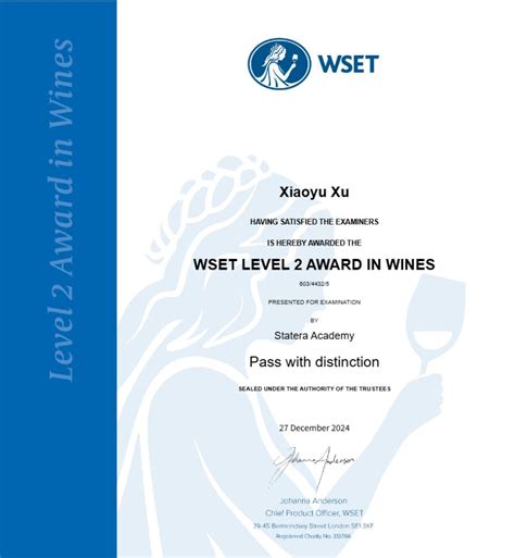 I Am Thrilled To Announce That I Have Successfully Earned The Wset