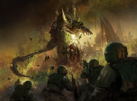 Adeptus Astartes Astra Militarum Chaos Space Marine And Typhus Warhammer 40k Drawn By Ev