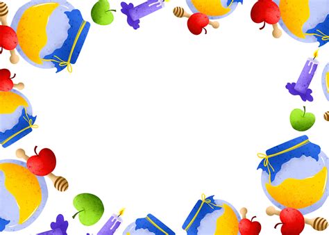 Rosh Hashanah 꿀 항아리 사과 테두리 배경 사과 틀 로시 하 샤나 배경 일러스트 및 사진 무료 다운로드 Pngtree