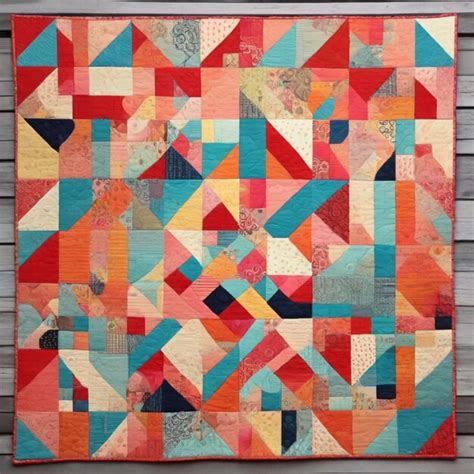 Premium Photo Quadratic Quilt Quest Geometric Pattern Adventure