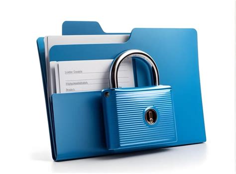 Premium Ai Image Computer File Folder With A Lock Data Protection Cyber Security Concept