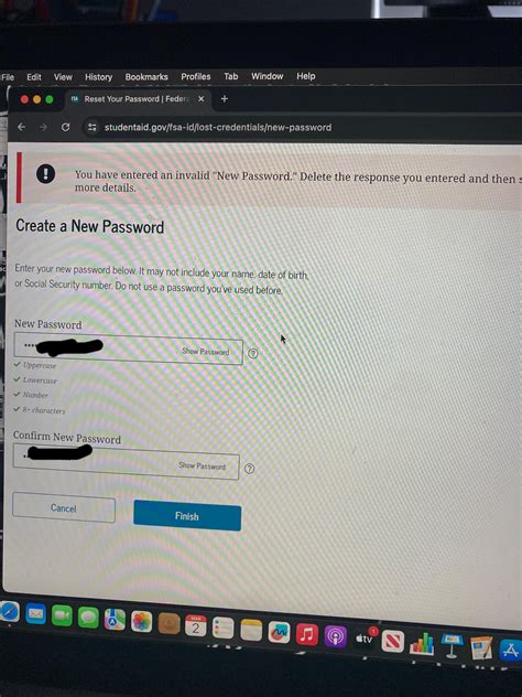 Doesnt Let Me Reset My Password Rfafsa