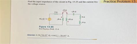 Solved Find The Input Impedance Of The Circuit In Fig Chegg