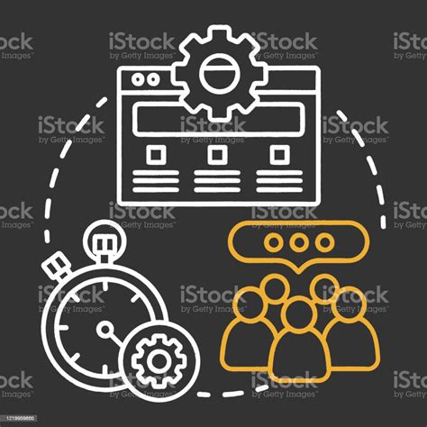 Beta Testing Chalk Concept Icon Software Development Stage Idea Thin Line Illustration