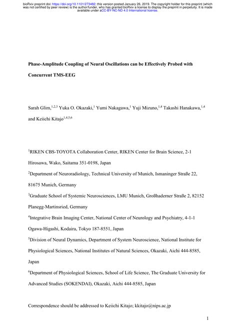 Pdf Phase Amplitude Coupling Of Neural Oscillations Can Be