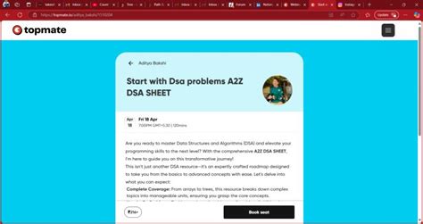 Dsa A2zdsasheet Striver Topmate Datastructures Algorithms