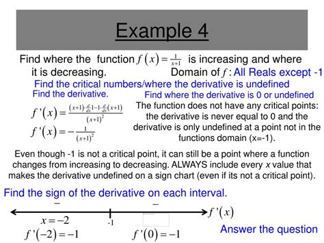 Ppt Section 3 3 Increasing And Decreasing Functions And The First Derivative Test Powerpoint