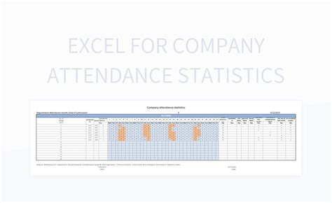 Excel For Company Attendance Statistics Excel Template And Google