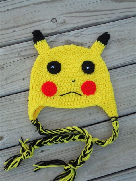 Pokemon Crochet Pikachu Hat Pikachu Hat Pokemon Hat Etsy Crochet