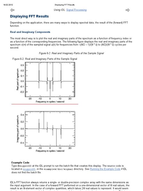 Displaying Fft Results In Idl Pdf Spectral Density Complex Number