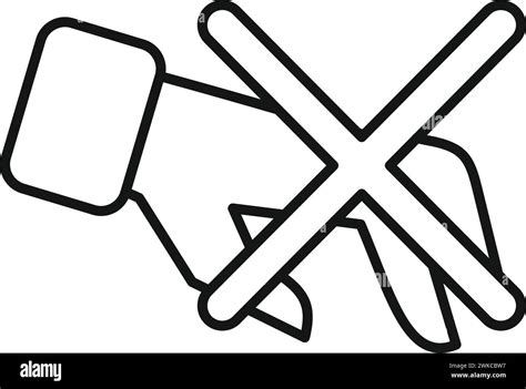 Hand Stop Theft Icon Outline Vector Secure Cyber Insurance Crime