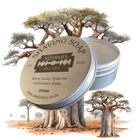Skeermes Onderstebo Boom Baobab Shea Butter Shaving Soap
