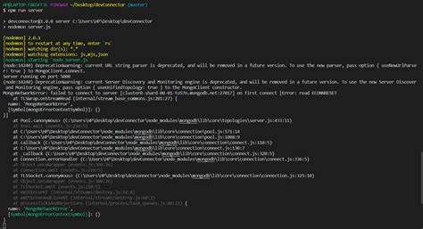 Javascript Unable To Connect Mongodb In Node Js Application Stack Overflow