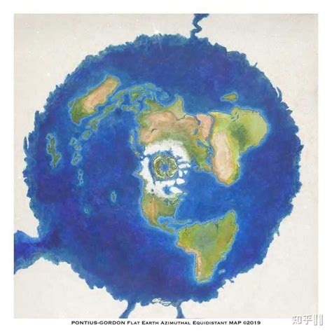 如何评价这张地平论者的世界地图？ 知乎