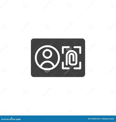 Biometric Identification Vector Icon Stock Illustration Illustration Of Symbol Identification