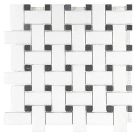 Tesoro Metropolitan Blends Basketweave Thassos With Black Dot Floorzz