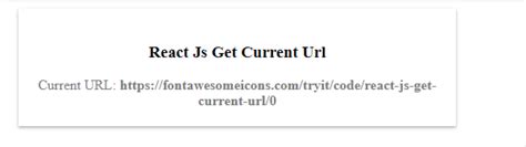 React Js Get Current Url