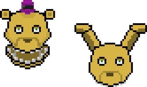Download Fredbear And Spring Bonnie Pixel Art Full Size Png Image
