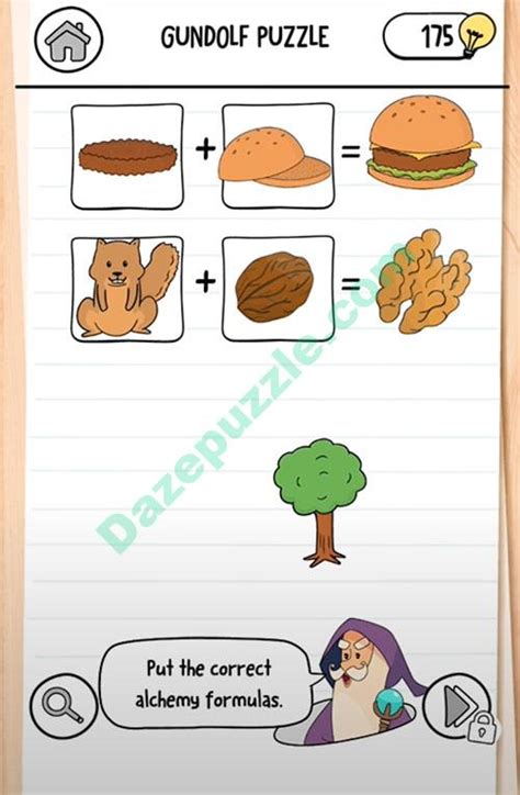 Brain Test 3 Level 57 Gundolf Puzzle Put The Correct Alchemy Formulas Answer