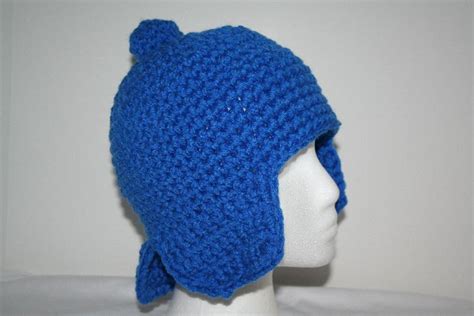 Pocoyo Inspired Hat With Neck Warmer And Small Ear Flaps Cute And