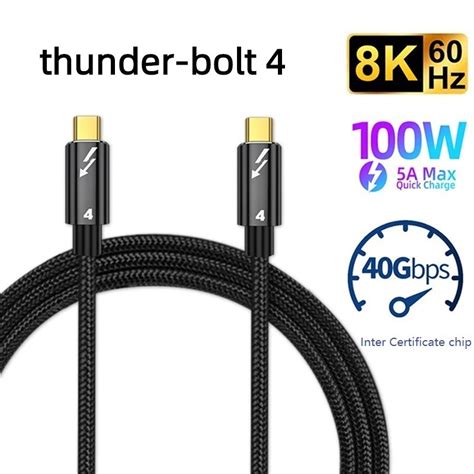 Cáp Dữ Liệu đầy đủ Chức Năng Thunderbolt 4 Thunderbolt 4 Pd 100w 8k60hz