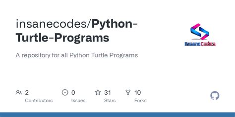 Github Insanecodespython Turtle Programs A Repository For All Python Turtle Programs