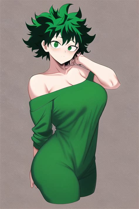 Rule 34 Ai Generated Bare Shoulders Breasts Cleavage Clothing Deku