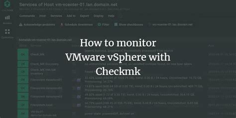How To Monitor VMware VSphere With Checkmk