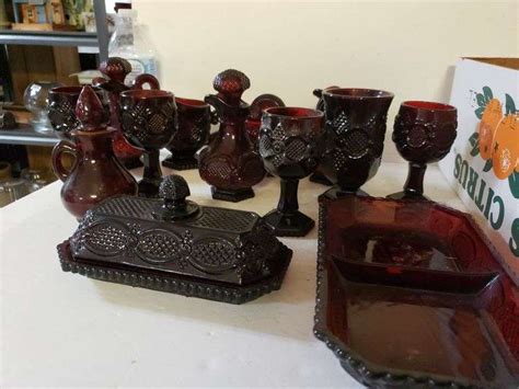 Vintage Ruby Red Glassware Trice Auctions
