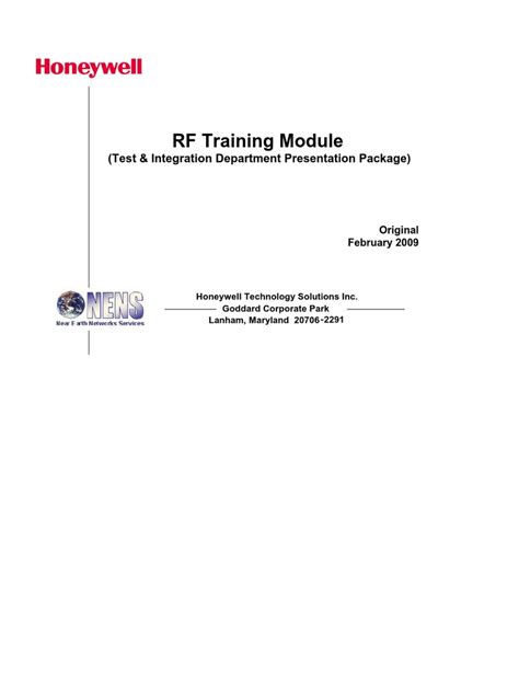 Rf Training Module Pdf Pdf Antenna Radio Amplifier