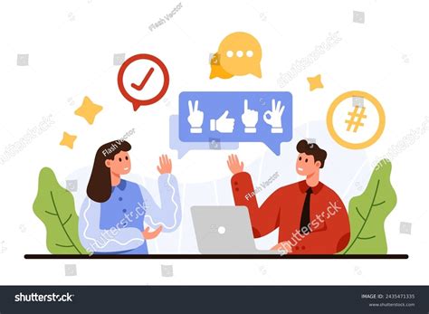 Active Listening Skill Business Communication Negotiation Stock Vector