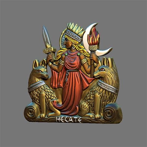 🗿 Hecate Goddess Sculpture Relief 3d Model・ 3d File For 3d Printing・cults
