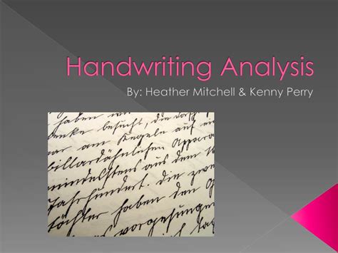 Ppt Handwriting Analysis Powerpoint Presentation Free Download Id