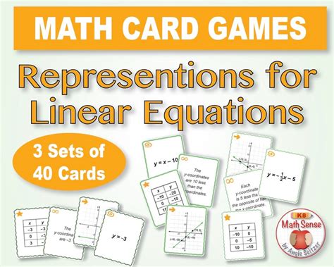 Algebra Games Matching Linear Functions Or Equations Graphs Etsy