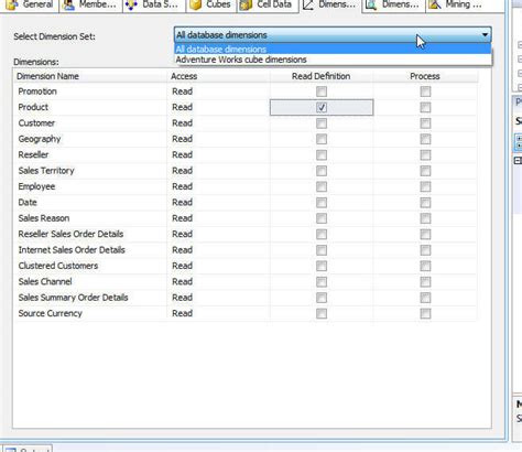 configuring permissions for ssas