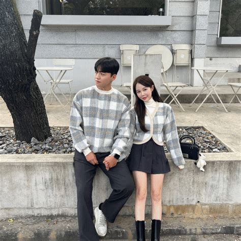 최저가보장문의폭주🧣 파스텔 체크 크롭 가디건 커플니트 커플가디건 봄 가을 겨울 간절기 브이넥 앙고라 남녀공용 빅사이즈 버블럽 퍼 맨투맨 에이블리