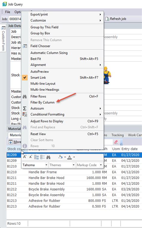 How To Create A Listview Data Filter By Column In Syspro Bt Partners