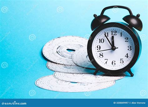 Tachograph Chart And Pencil For Recording The Time And Mileage Of A