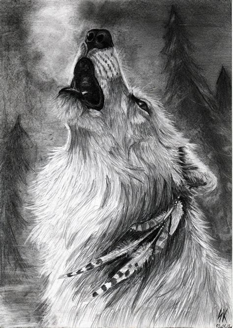 Captivating Wolf Howling Drawing Inspiration For Art Lovers