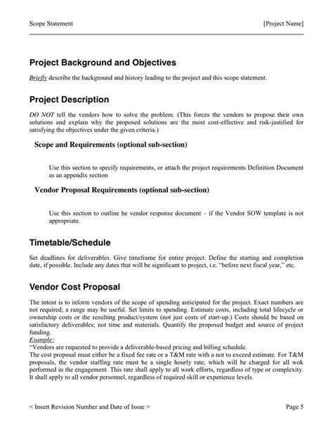 Project Scope Template In Word And Pdf Formats Page 5 Of 7