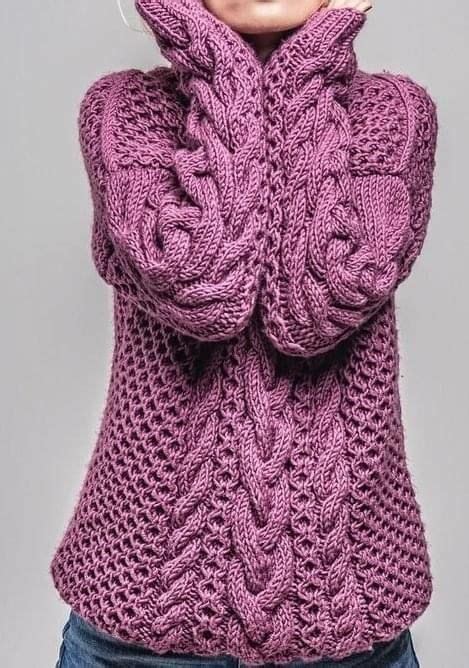 Elegant And Fabulous Most Wearing Crochet Handknitted Sweater And Blo Cable Knit Sweater