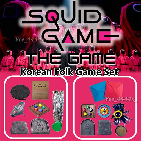 Squid Game Korean Folk Game Set Jebi Chagi Gong Gi Biseokchigi