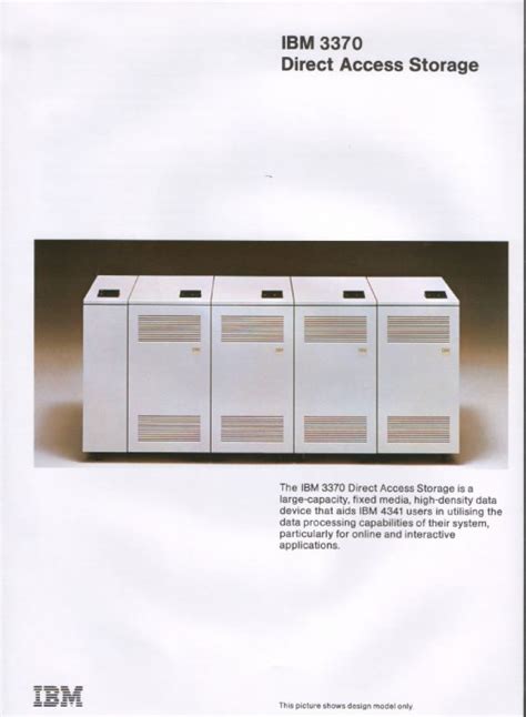 IBM 3370 Direct Access Storage Computing History