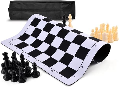 Portable Chess And Checkers Set 35cm Tournament Chess Mat