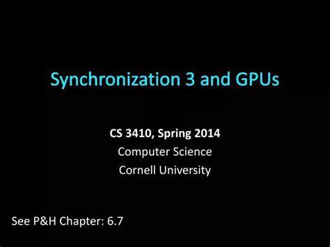Ppt Synchronization 3 And Gpus Powerpoint Presentation Free Download Id2391401
