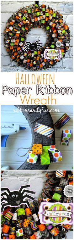 Halloween Paper Ribbon Wreath Halloween Paper Paper Ribbon Ribbon