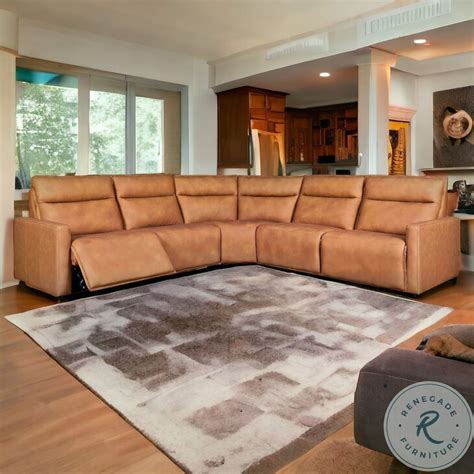 Adell Saddle Sectional From Leather Italia Coleman Furniture