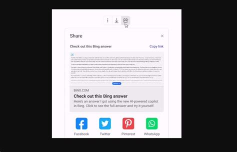 Microsoft Now Allows You To Share Bing Chat Responses With Others In