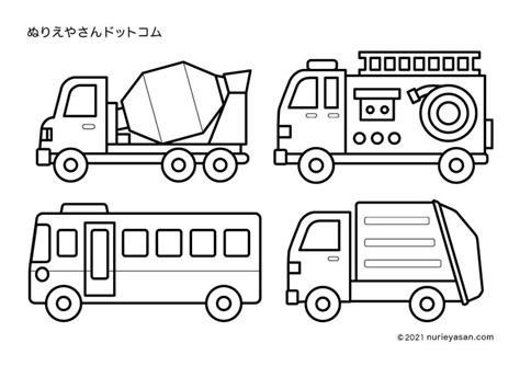 働く車5の塗り絵 ぬりえやさんドットコム 働く 車 塗り絵 ぬりえ