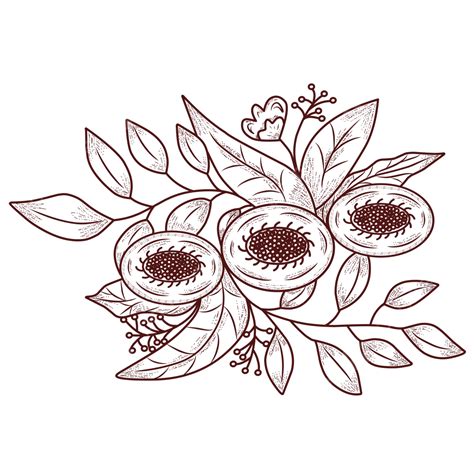 Flower Sketch Illustration In Minimalist Line Vector Line Art Flower